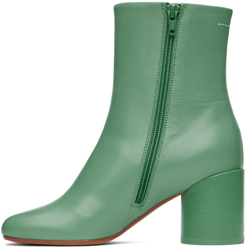 MM6 Maison Margiela Green Anatomic 70 Boots MM6 Maison Margiela