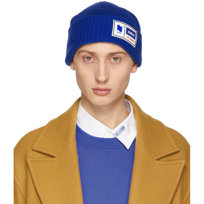 ADER error Blue Tetris Label Beanie ADER error