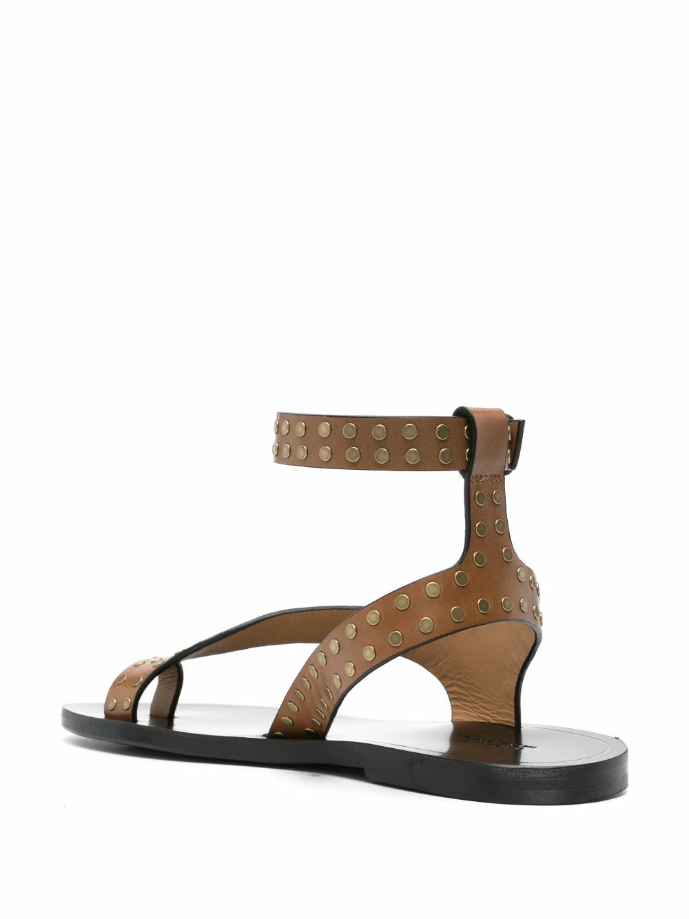 ISABEL MARANT Brown Jiona Studded Leather Sandals Isabel Marant