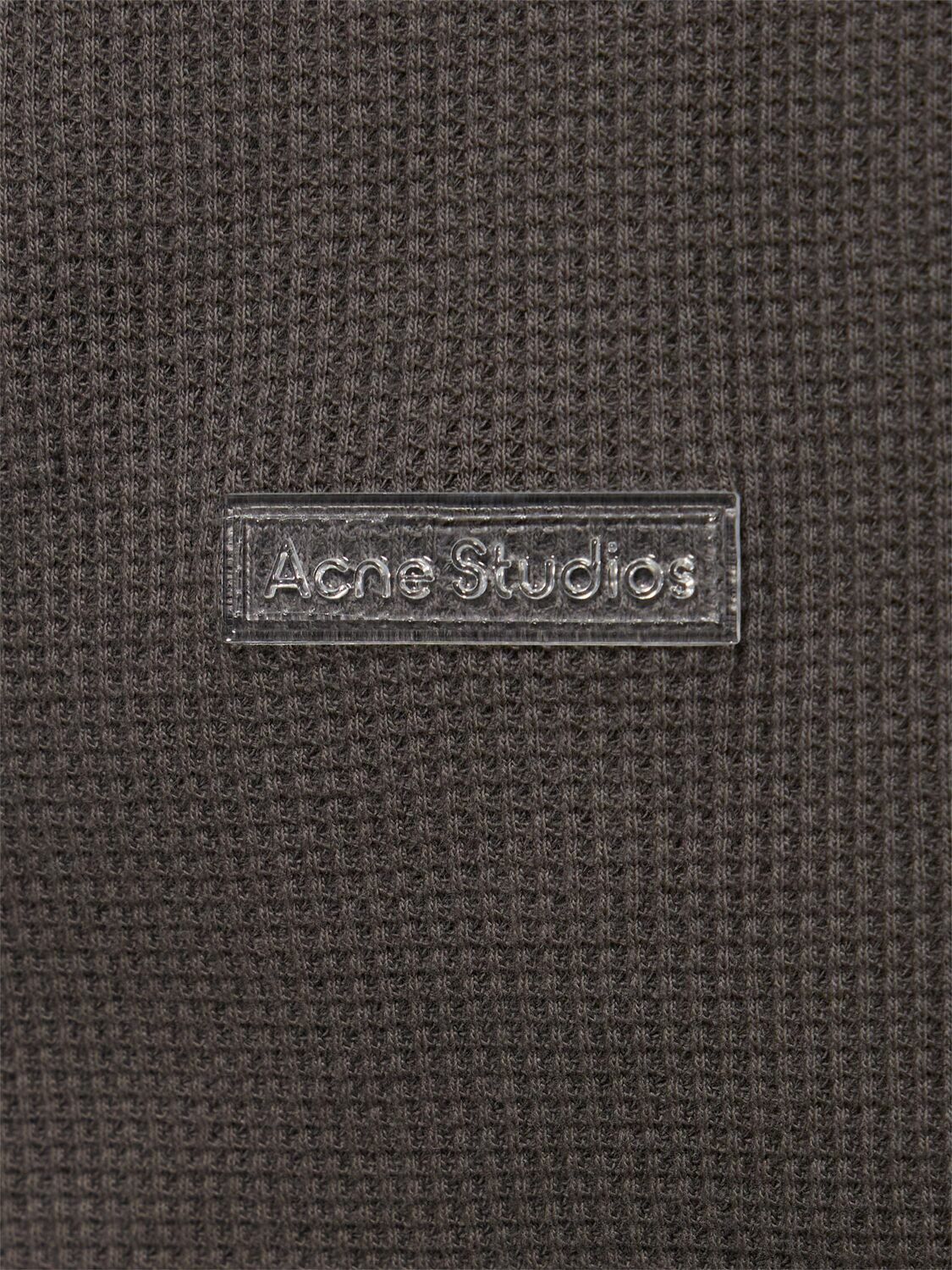 ACNE STUDIOS Emsley Waffle Weave Cotton T-shirt Acne Studios
