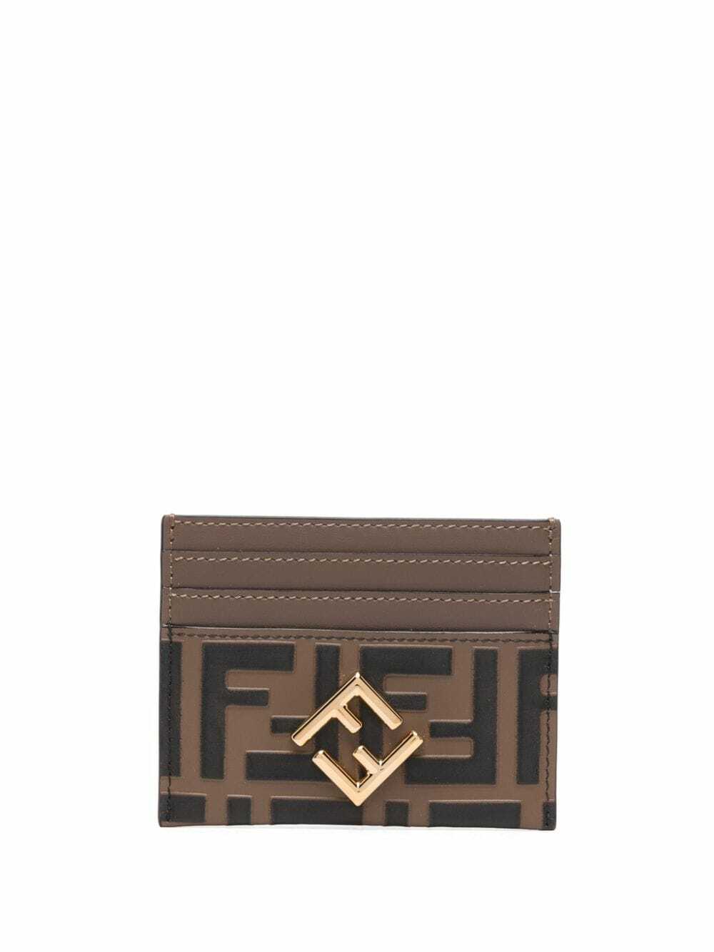 FENDI - Ff Diamonds Leather Card Case Fendi