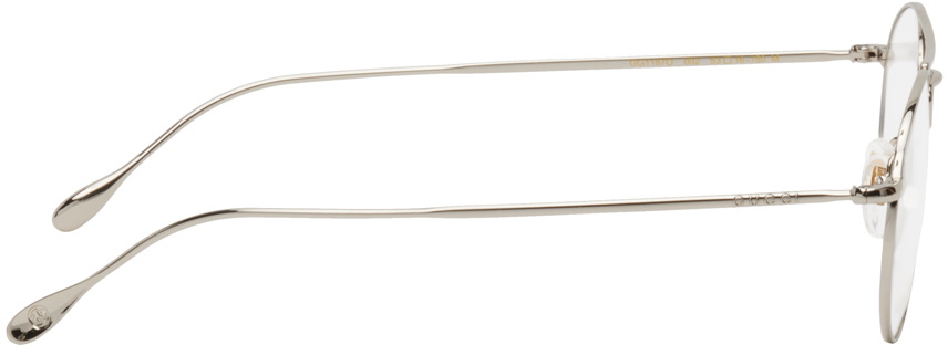 Gucci Silver Aviator Glasses Gucci