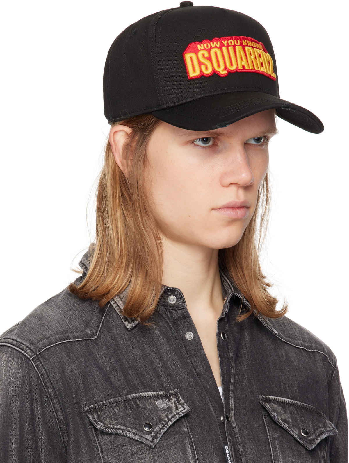 Dsquared2 Black Logo Patch Cap Dsquared2