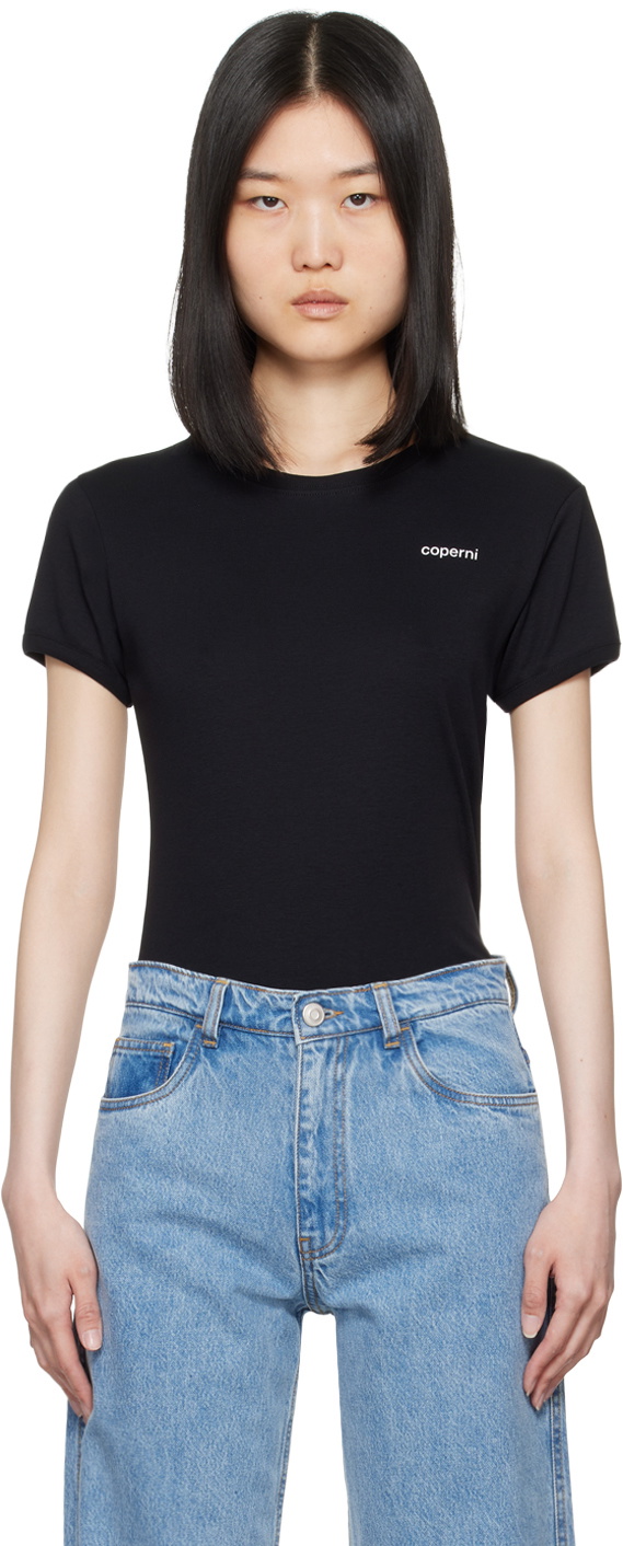 Coperni Black Printed Logo T-Shirt Coperni