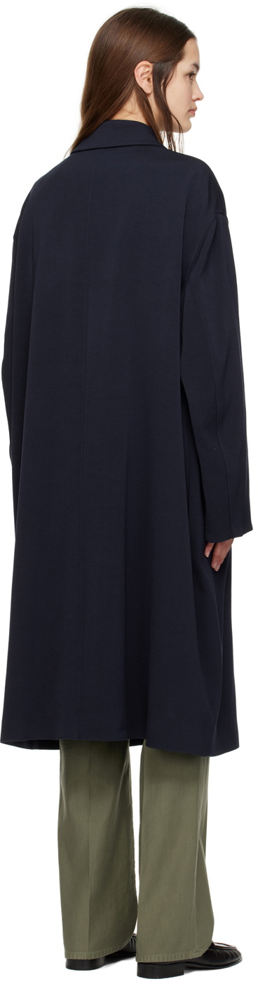The Row Navy Denise Coat The Row