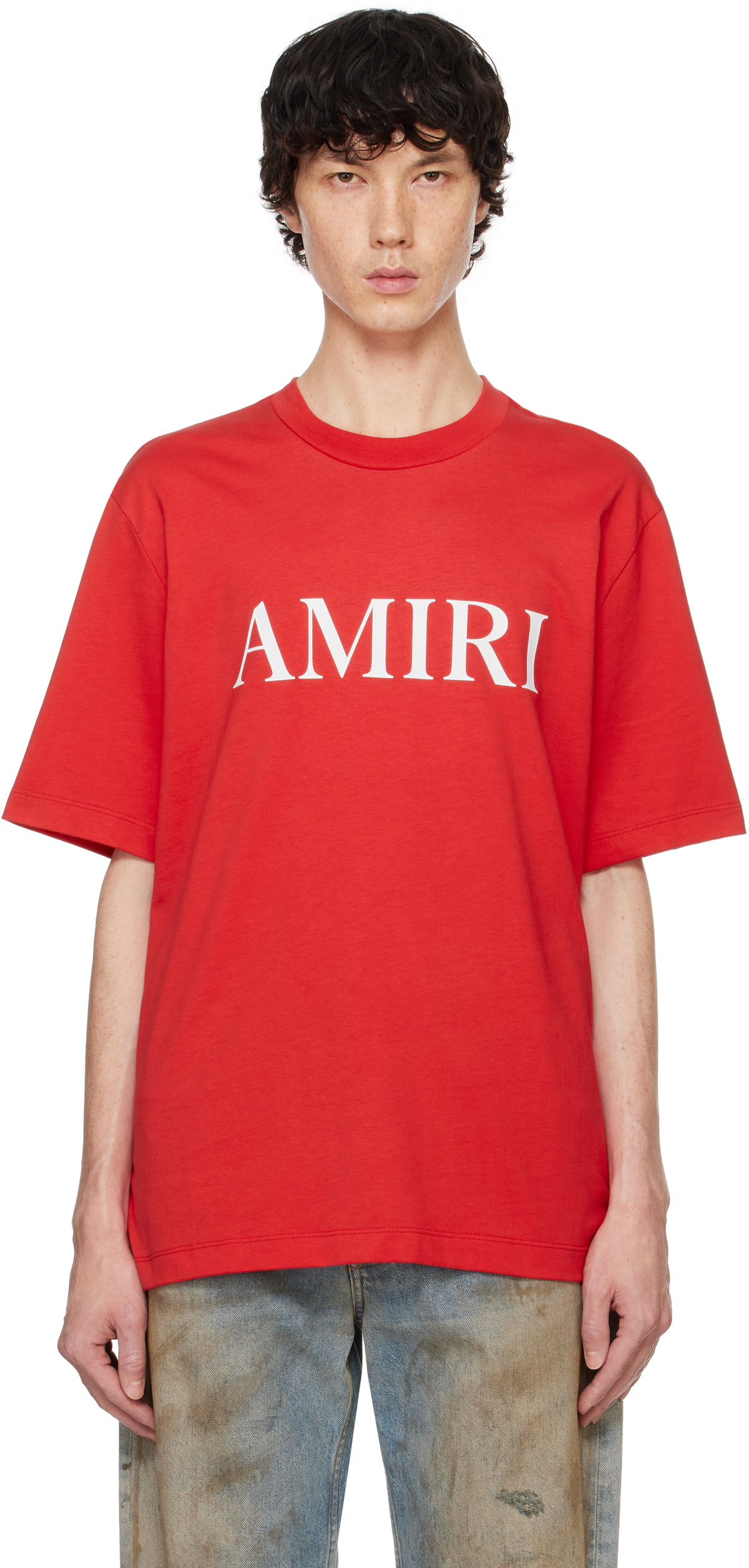 AMIRI Red 'Amiri' Core Logo T-shirt Amiri