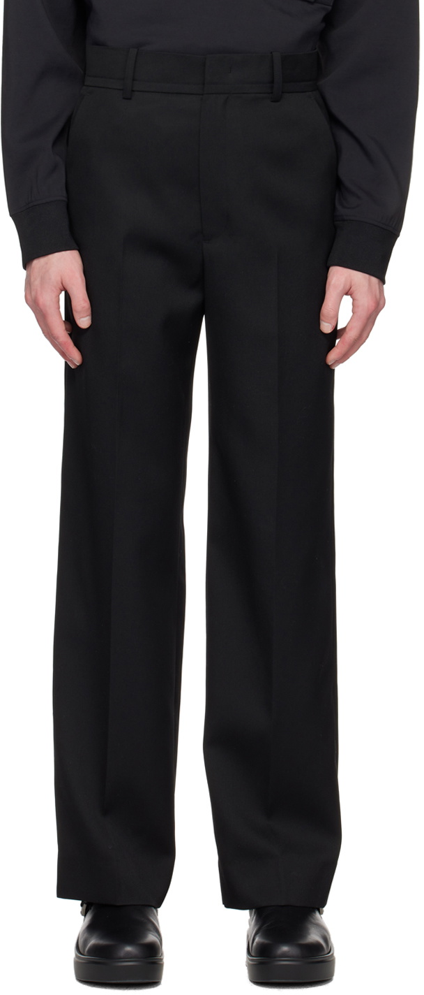 Solid Homme Black Straight Trousers Solid Homme