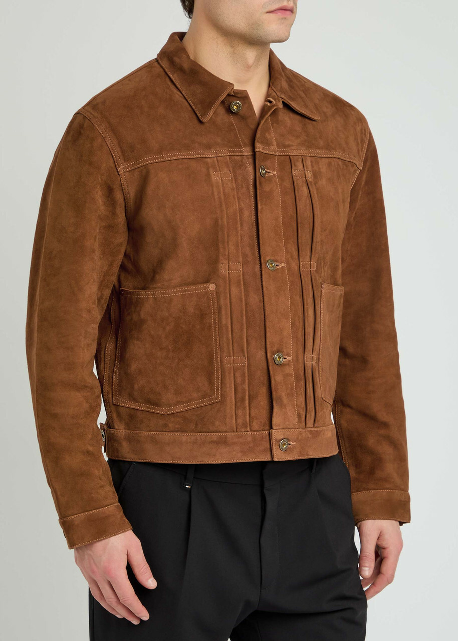 Nudie Jeans Dante Panelled Suede Jacket Brown Nudie Jeans Co
