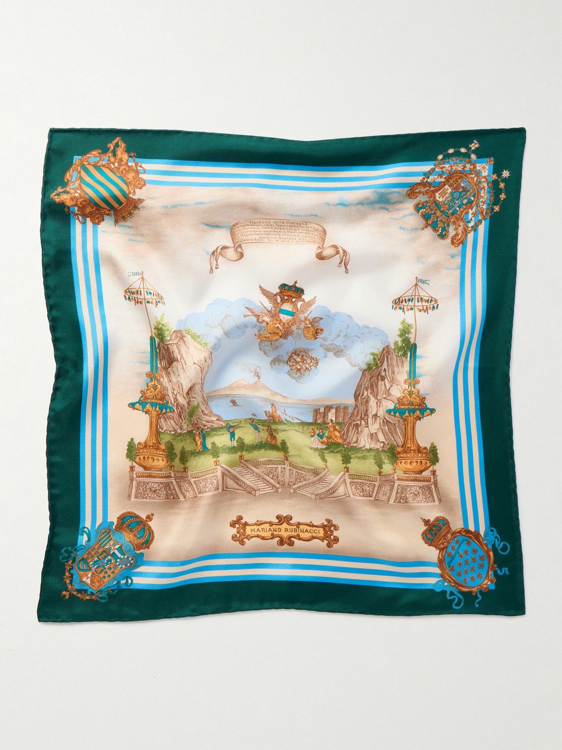 Rubinacci - Oronomant Cuccagna Printed Silk-Twill Pocket Square Rubinacci