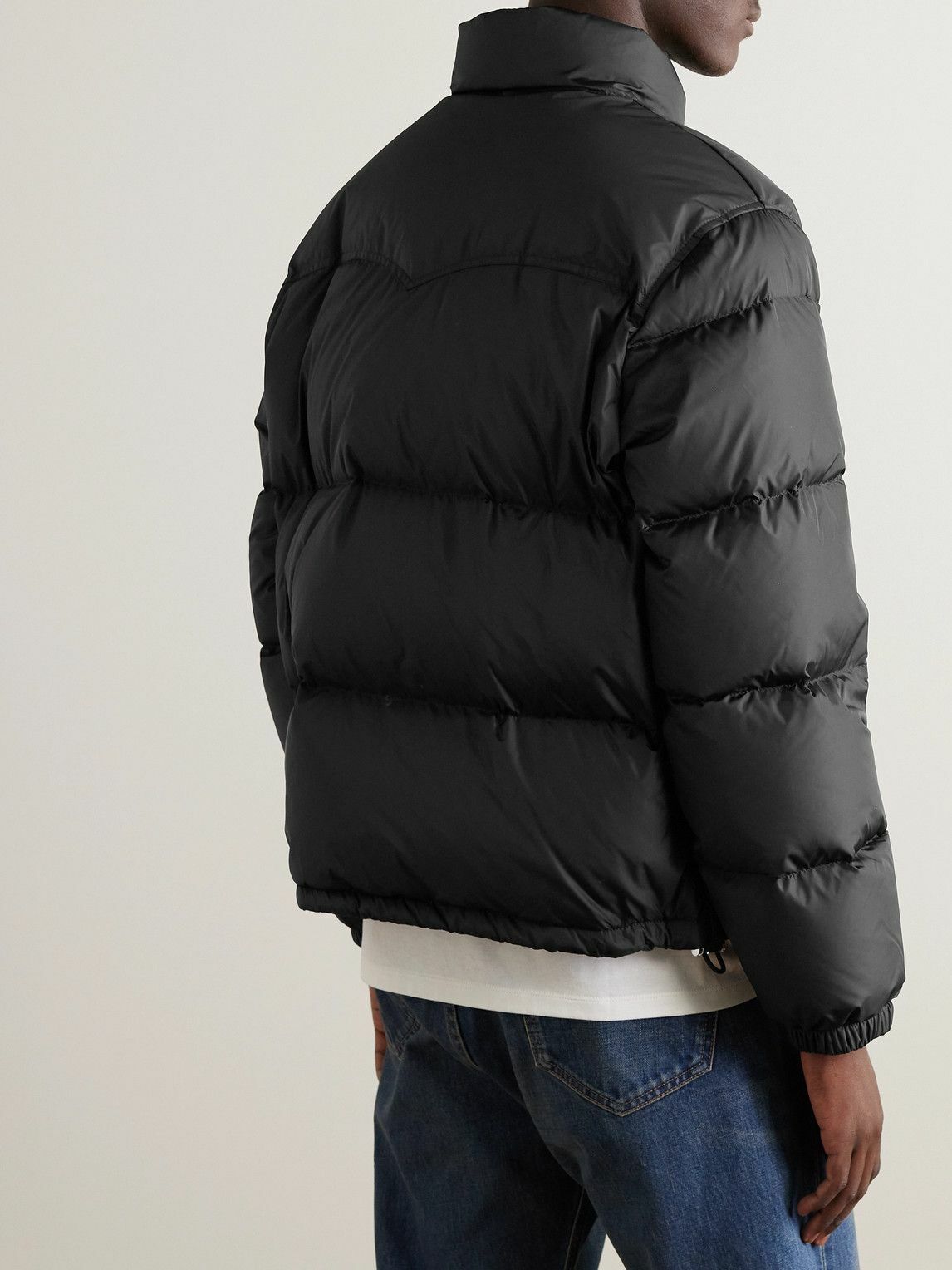 CELINE - Logo-Print Shell Down Jacket - Black Celine