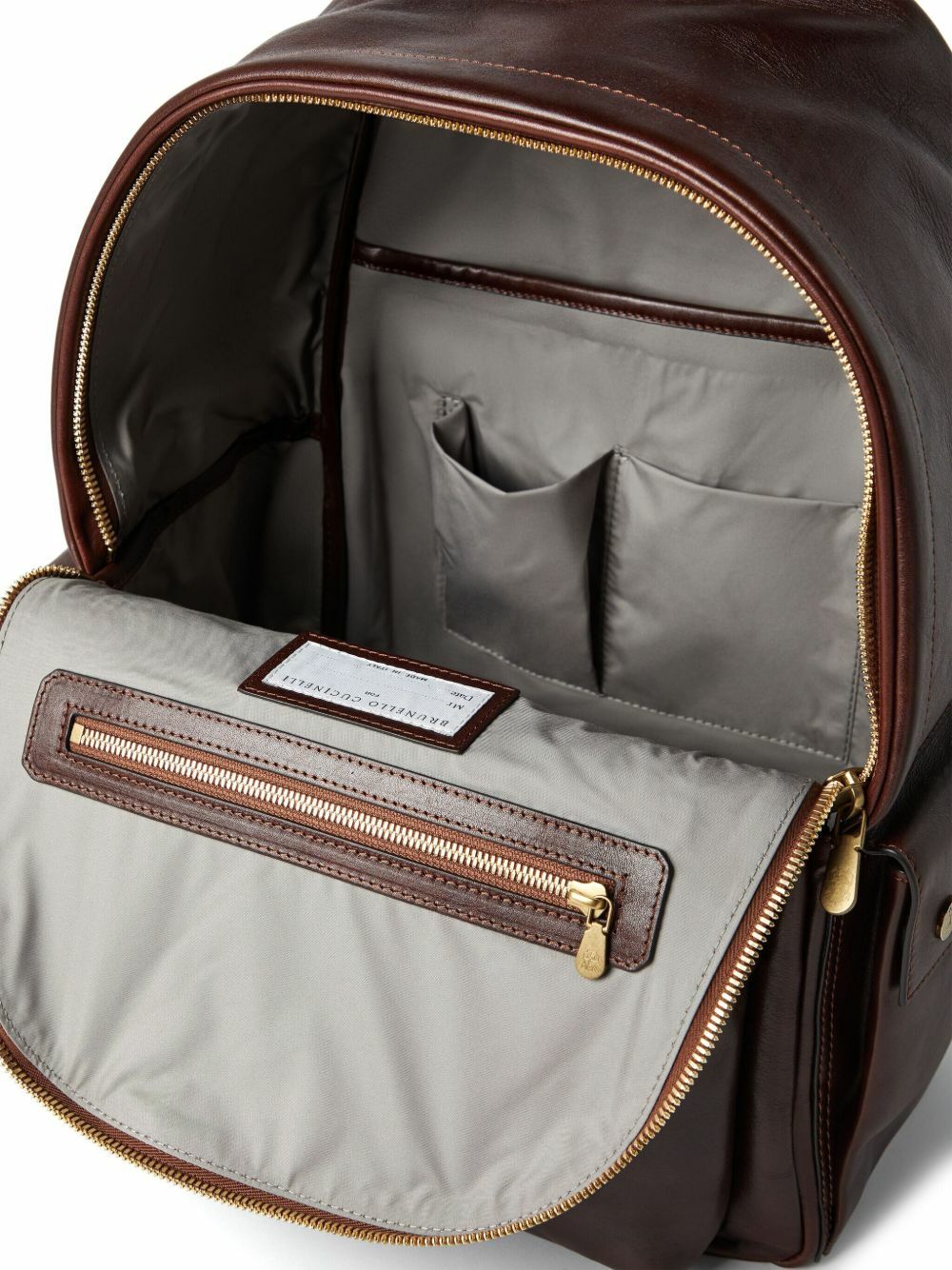 Brunello Cucinelli Brown Leather Backpack Brunello Cucinelli