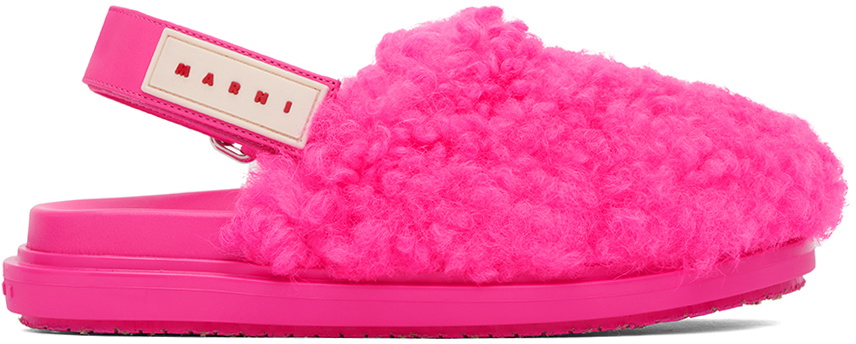Marni Pink Sabot Strap Loafers Marni