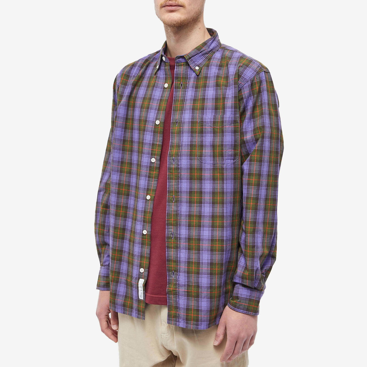 Adsum Men's Premium Button Down Shirt in Cheeks Tartan Plaid Adsum