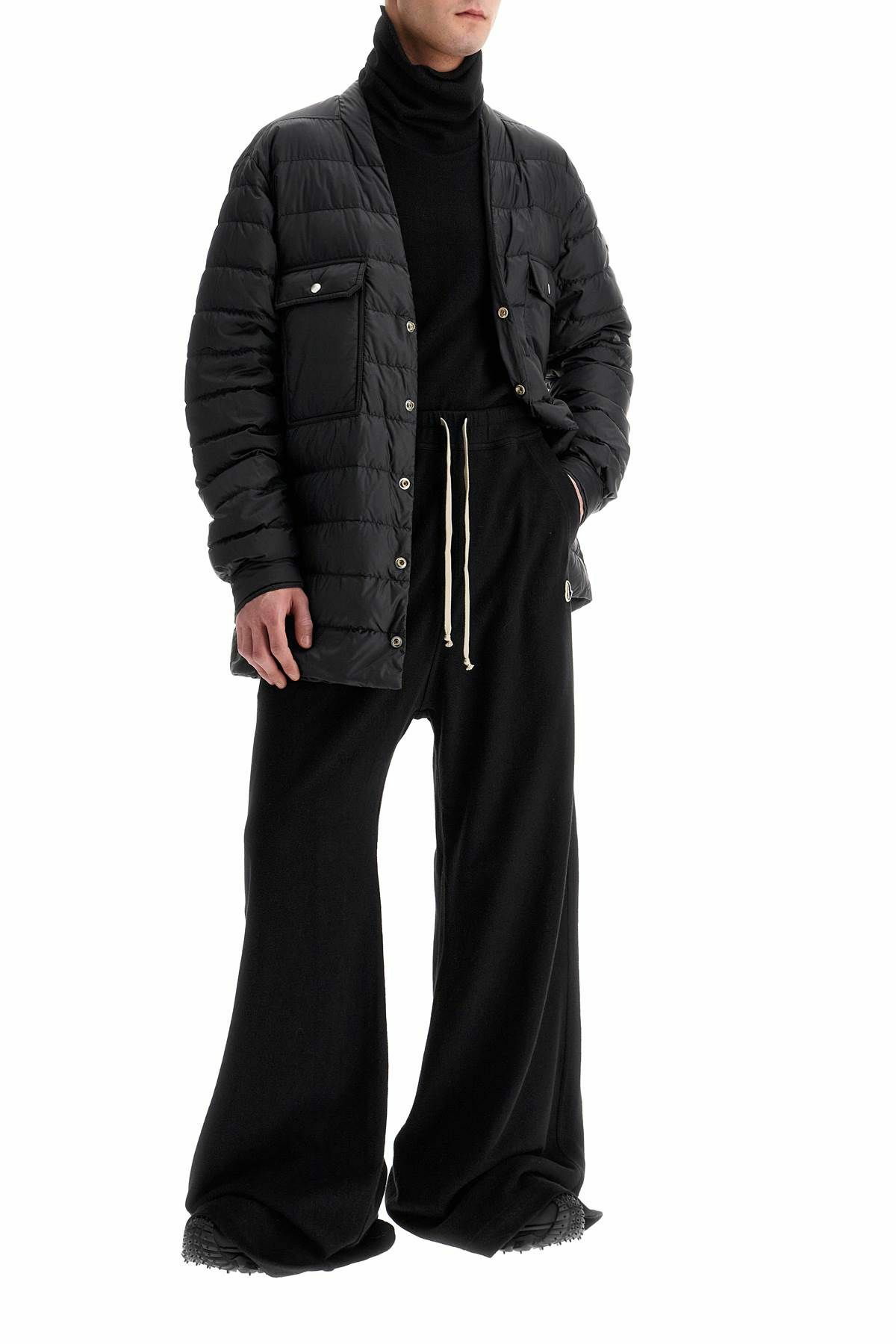 MONCLER X RICK OWENS quilted boxy Black Moncler