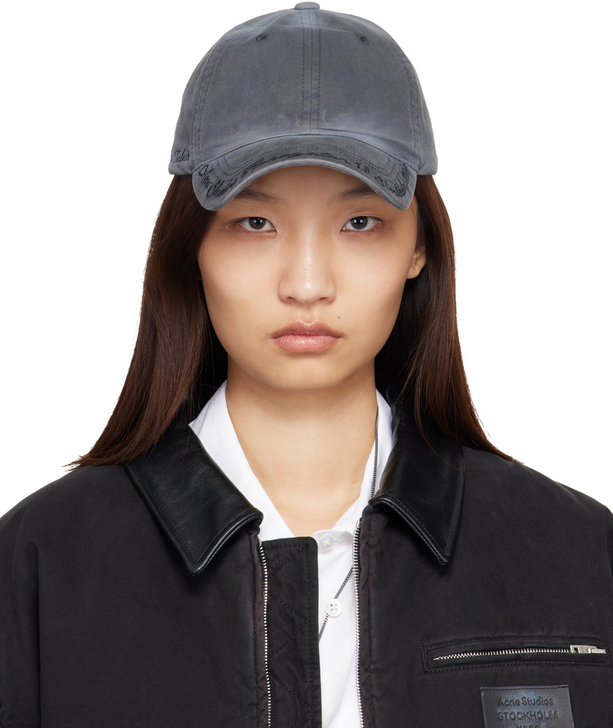 Acne Studios Gray Logo Cap Acne Studios