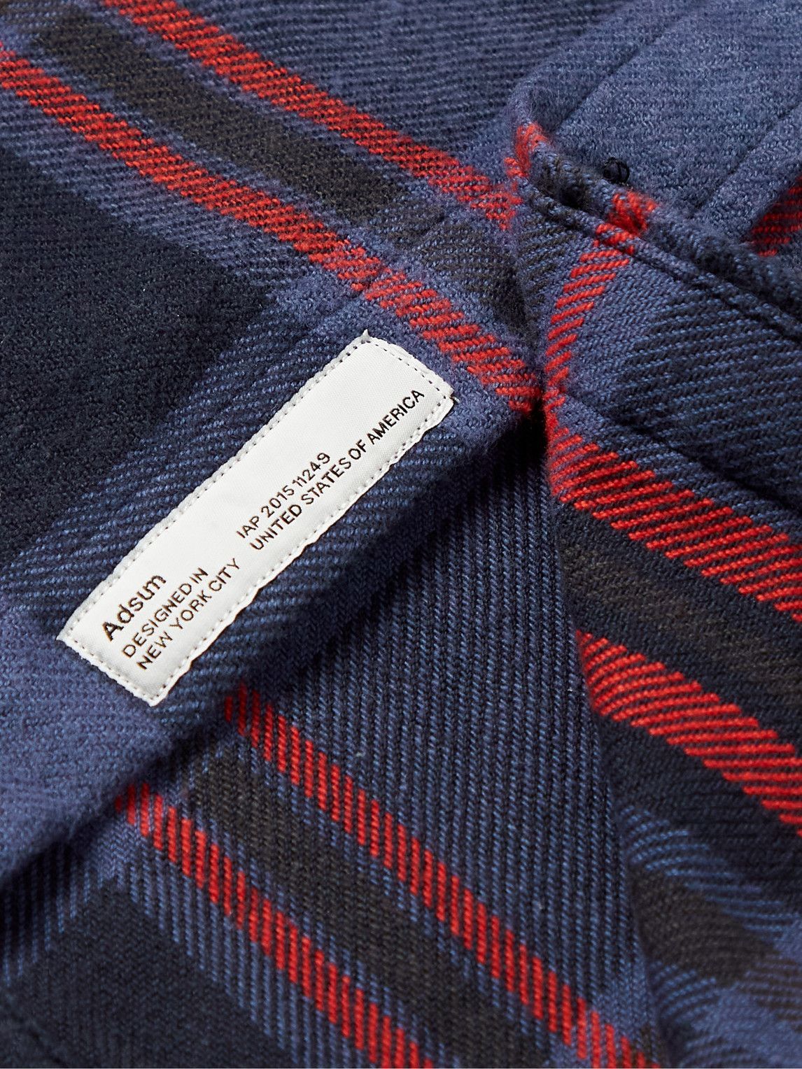 Adsum - Checked Cotton-Flannel Shirt - Blue Adsum