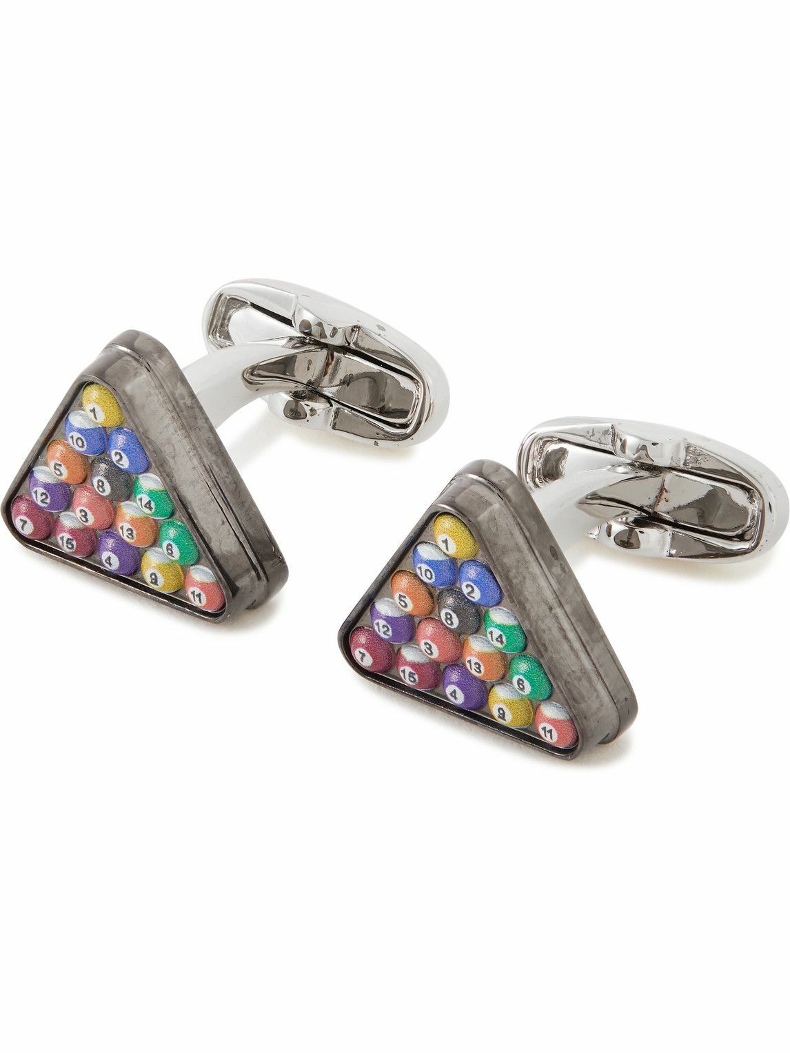 Paul Smith - Pool Rack Silver-Tone and Enamel Cufflinks Paul Smith