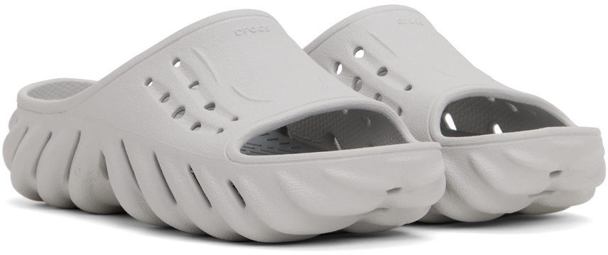 Crocs Gray Echo Slides Crocs