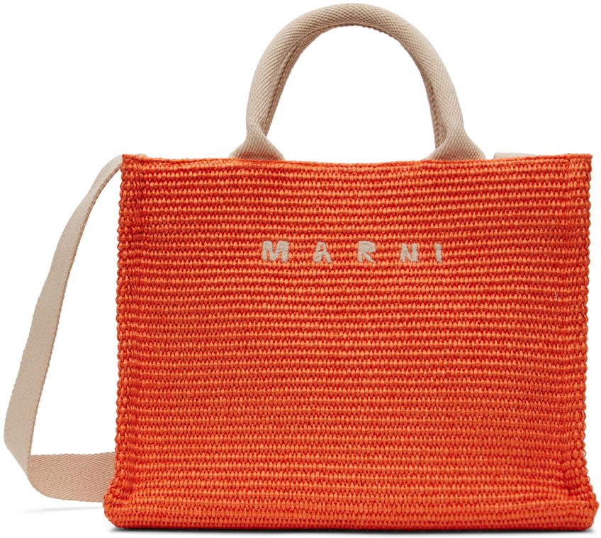 Marni Orange Small East West Tote Marni