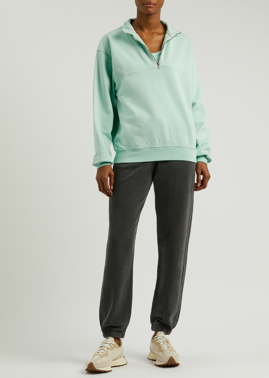 Colorful Standard Half-zip Cotton Sweatshirt Mint Colorful Standard