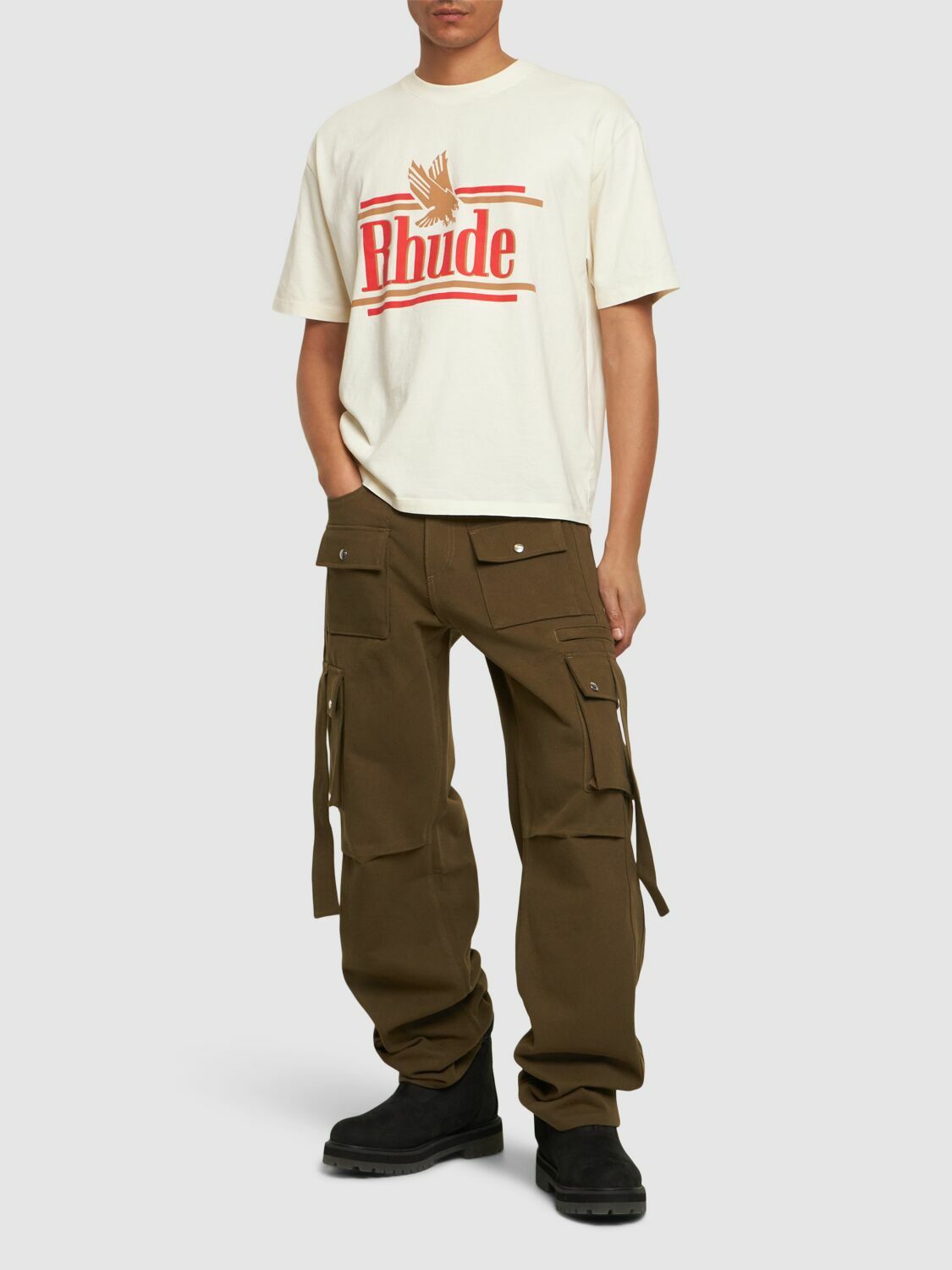 RHUDE - Rhude Rossa Cotton T-shirt Rhude