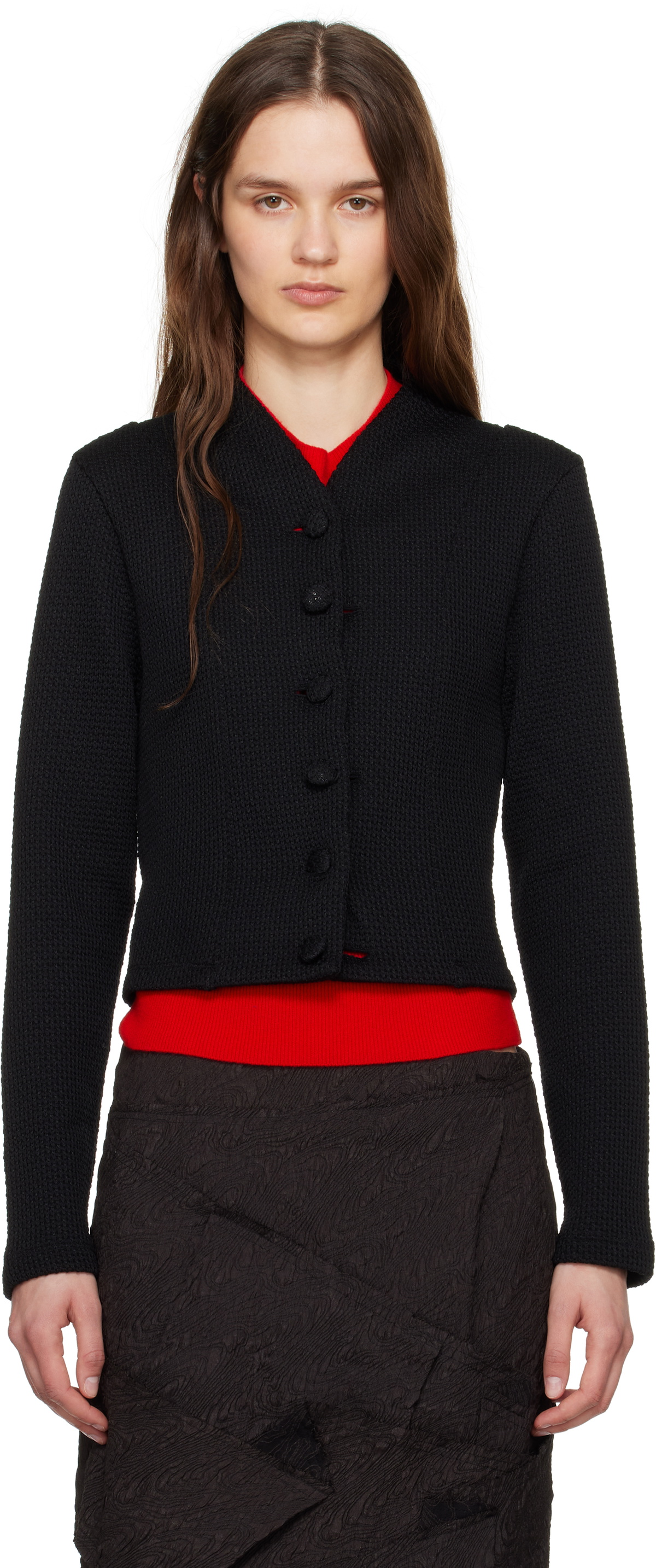 ADER error: Black Product. 62 Cardigan | SSENSE ADER error: Black Product. 62 Cardigan | SSENSE