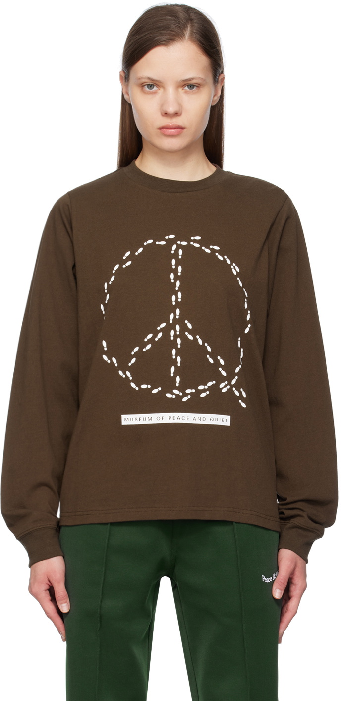 Museum of Peace & Quiet Brown Peaceful Path Long Sleeve T-Shirt Museum ...