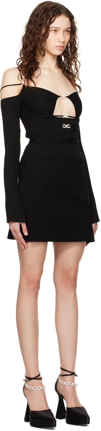 MACH & MACH Black Cutout Mini Dress MACH & MACH
