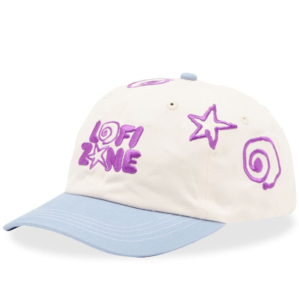 Lo-Fi Men's Shapes 6 Panel Cap in Natural/Slate Lo-Fi