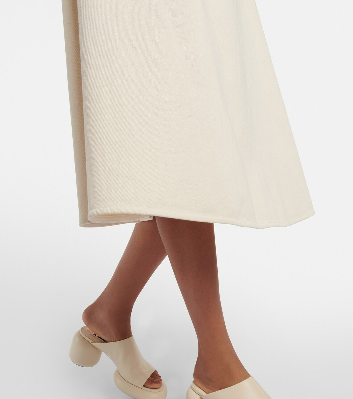 Moncler - High-rise cotton midi skirt Moncler