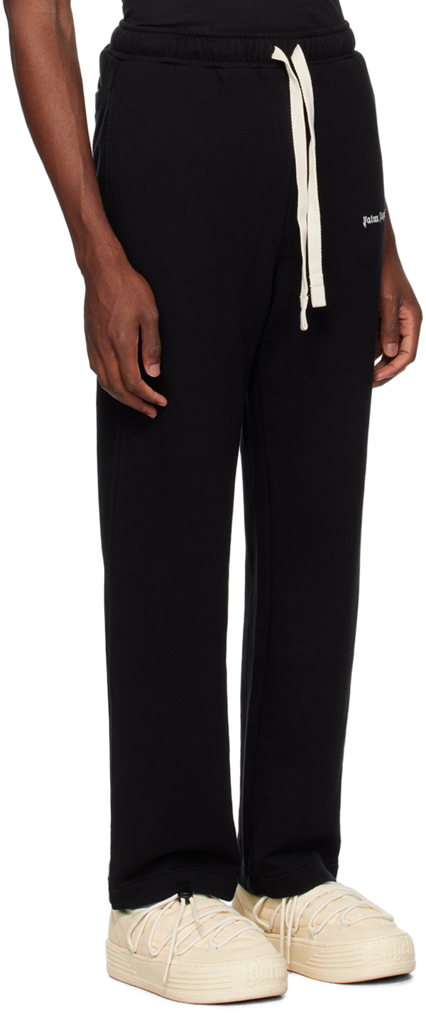 Palm Angels Black Embroidered Sweatpants Palm Angels
