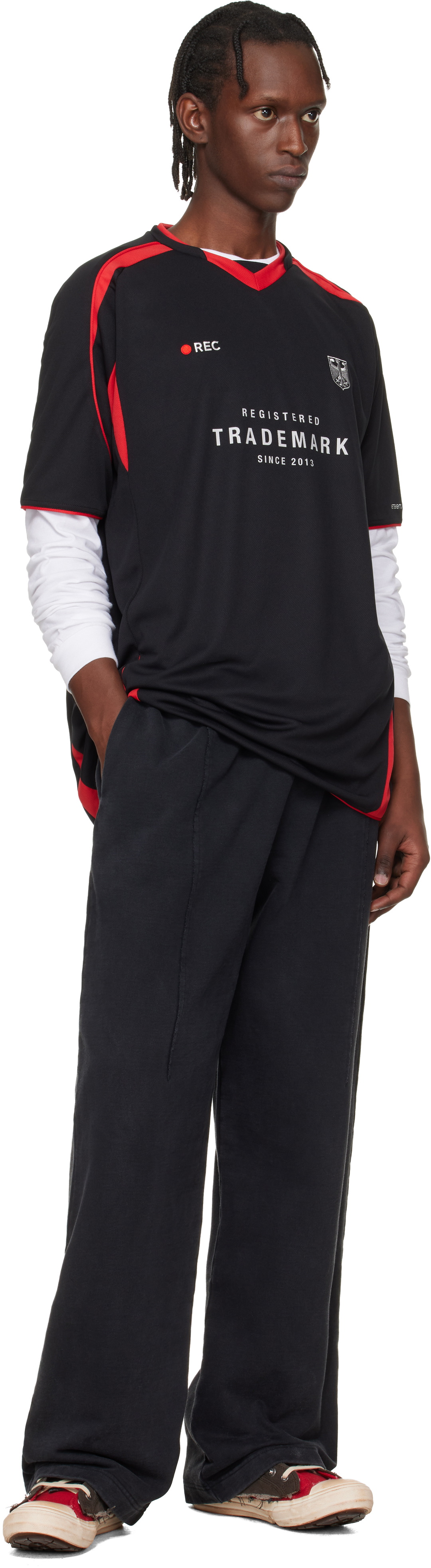 VETEMENTS Black Cut Sweatpants Vetements