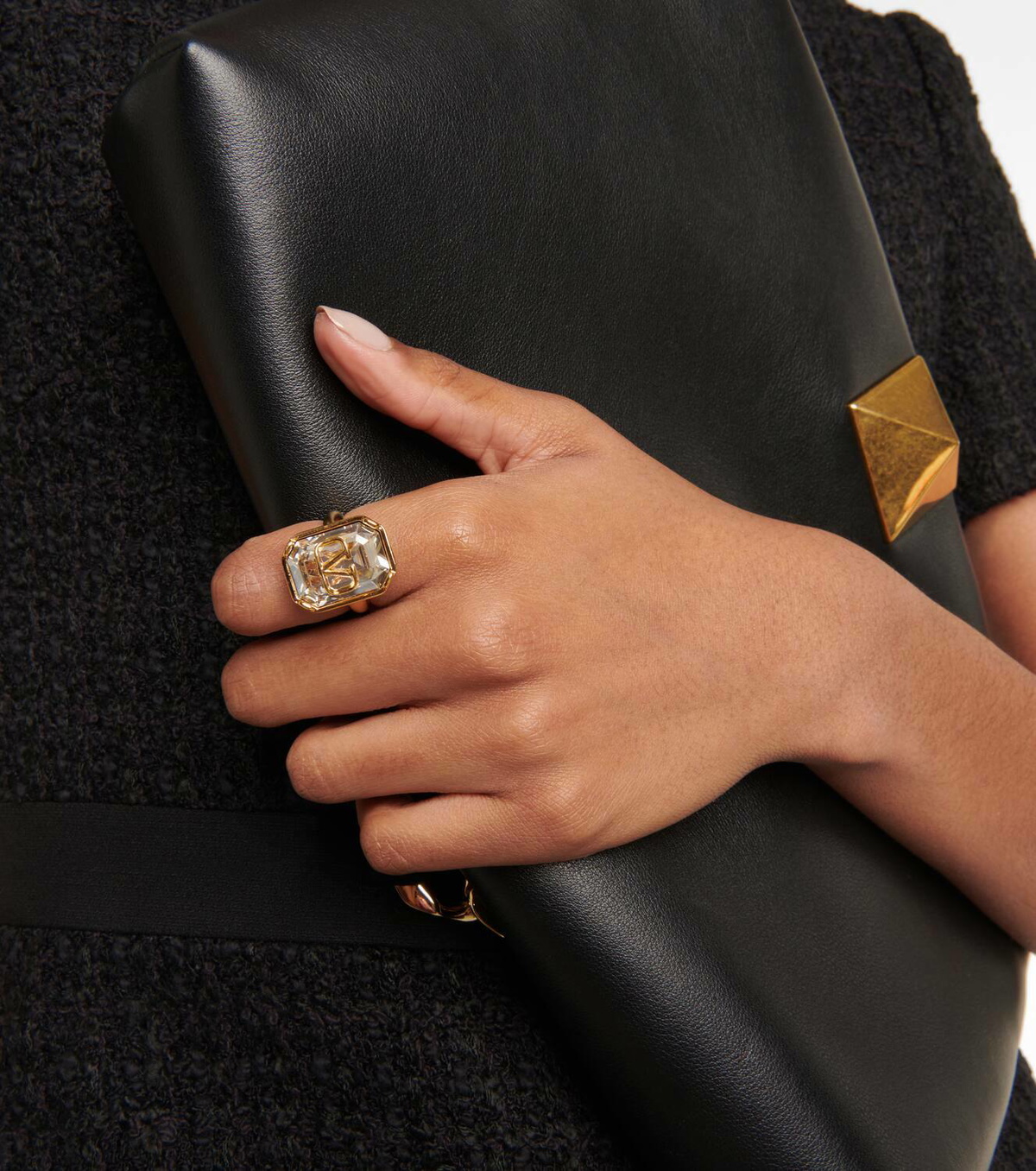 Valentino VLogo crystal-embellished ring Valentino