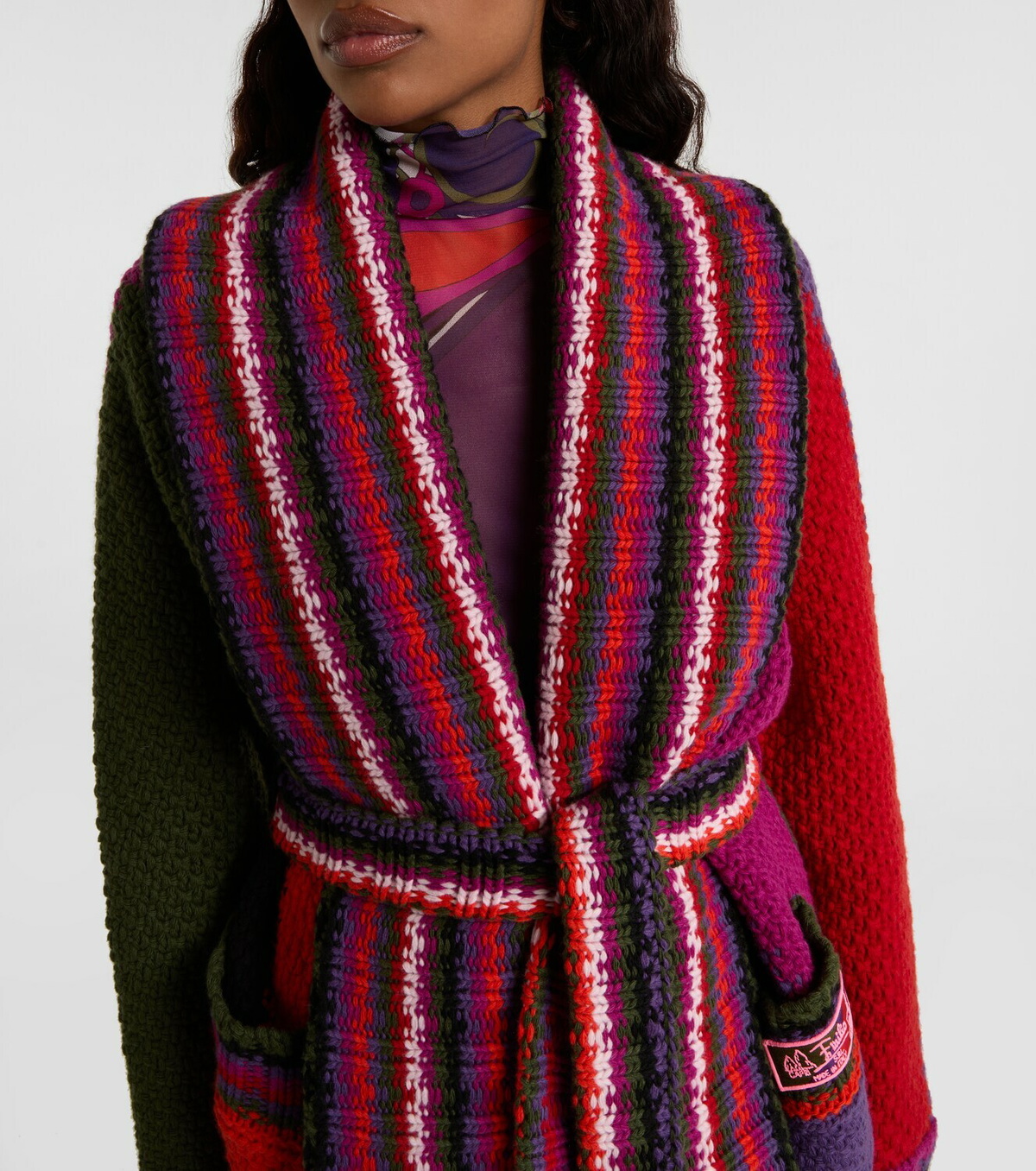 Pucci Striped wool wrap cardigan Emilio Pucci