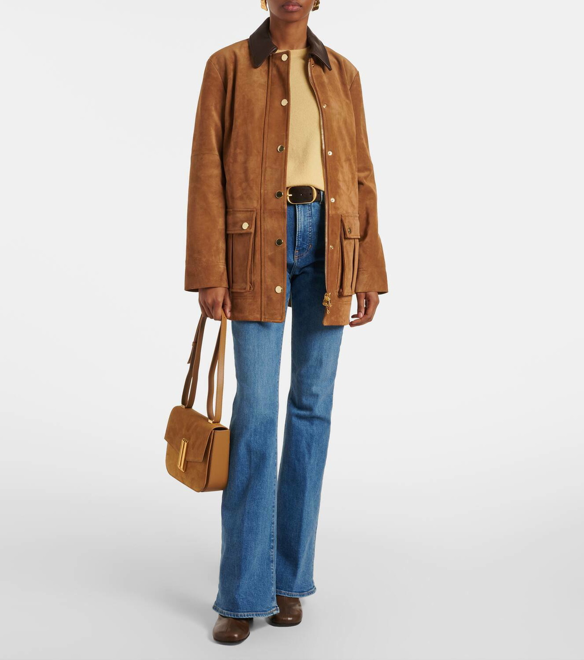 DeMellier Vancouver Small suede crossbody bag DeMellier
