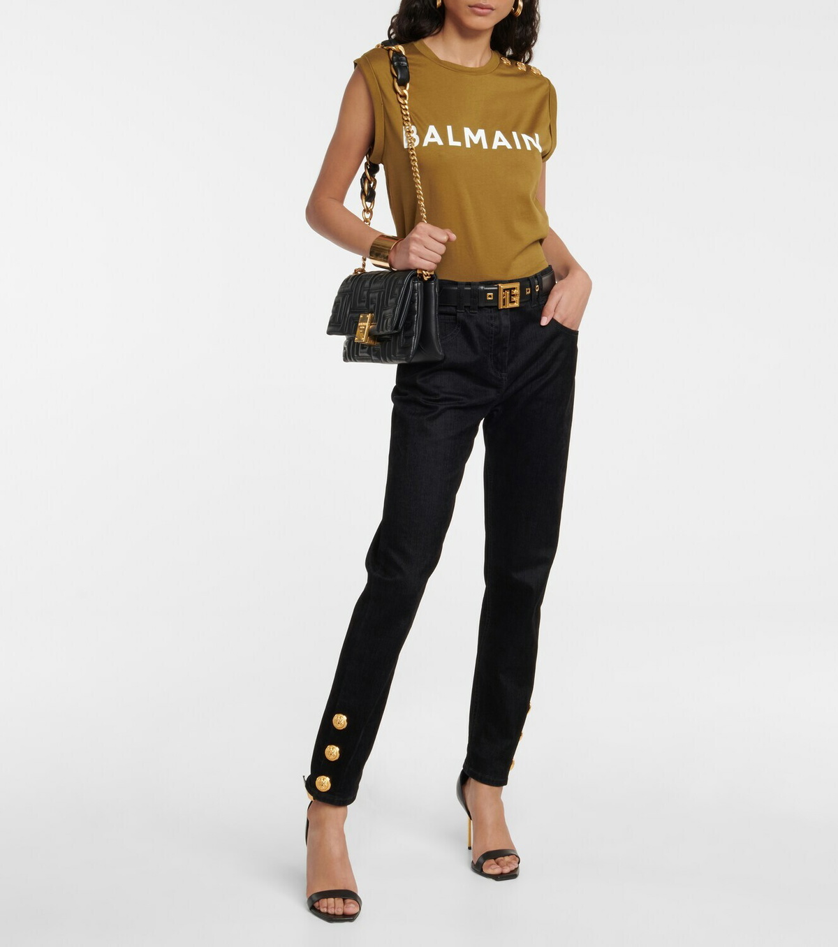 Balmain - Logo cotton jersey tank top Balmain