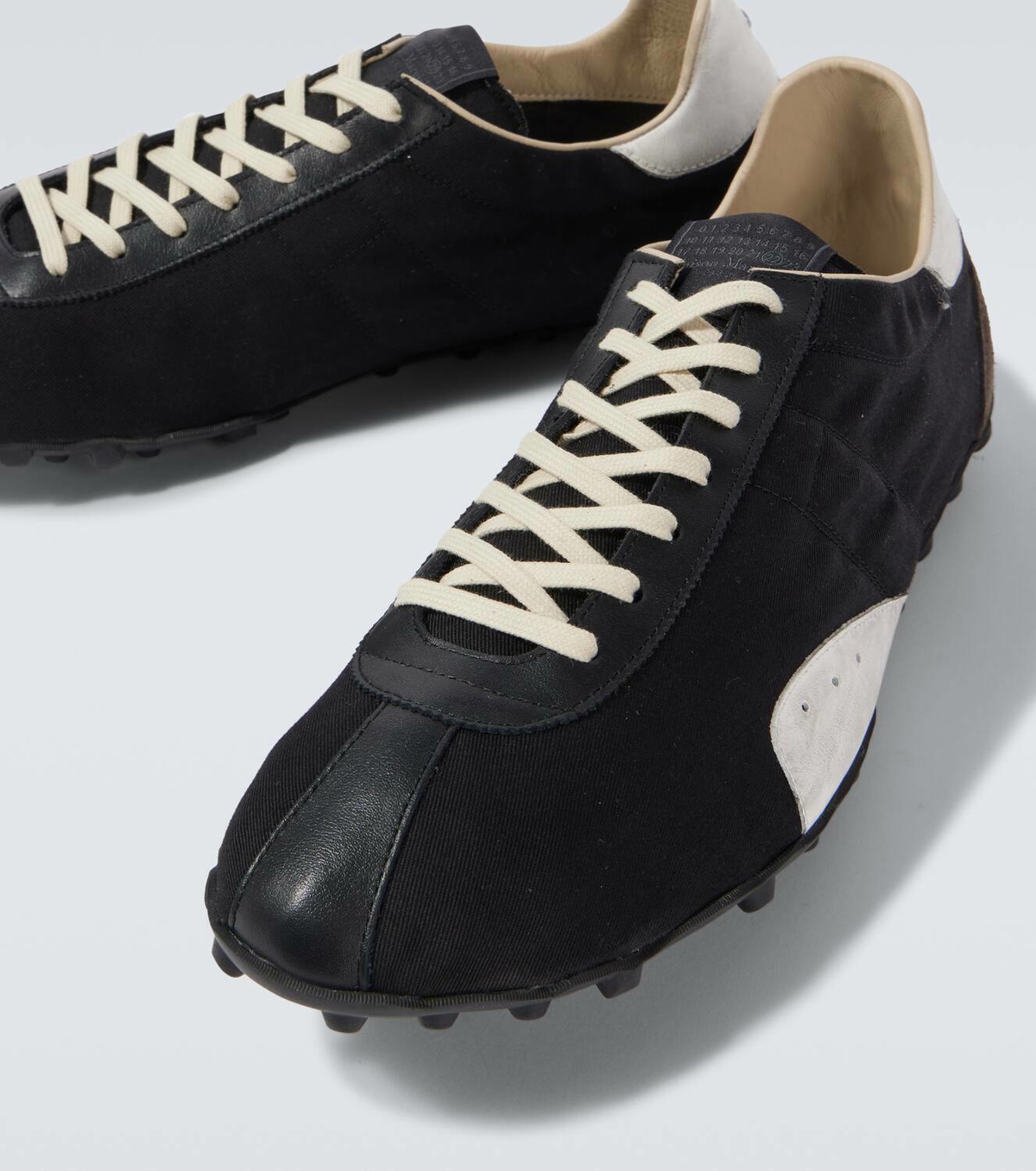 Maison Margiela Sprinters drill and leather sneakers Maison Margiela