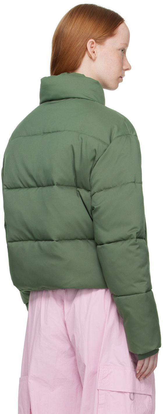 Girlfriend Collective Green Cropped Puffer Jacket Girlfriend Collective