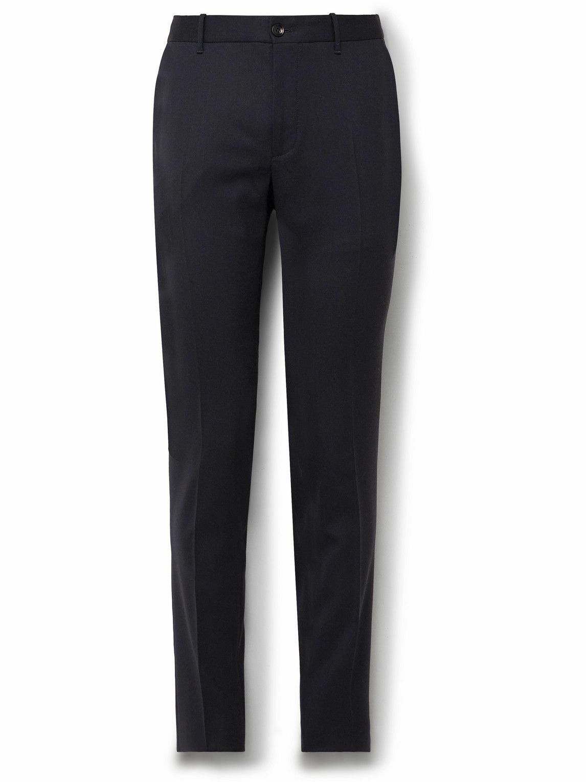 Incotex - Slim-Fit Wool-Blend Trousers - Blue Incotex