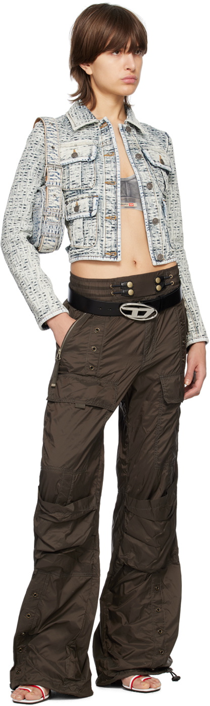 Diesel Gray DE-Slimmy-FSB Denim Jacket Diesel