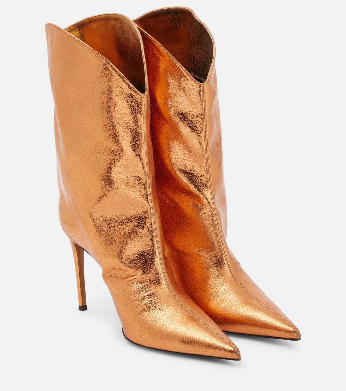Alexandre Vauthier - Metallic leather ankle boots Alexandre Vauthier