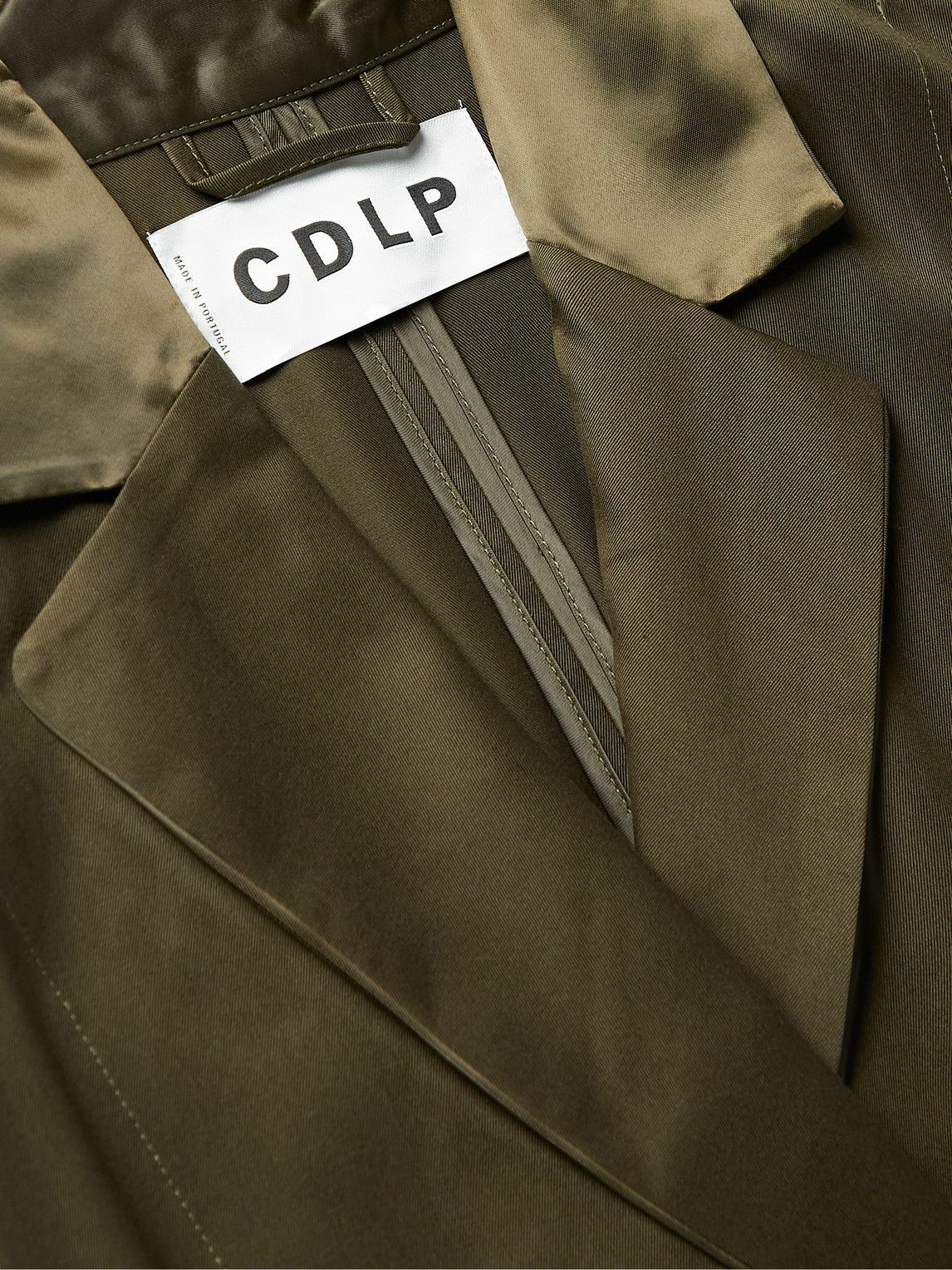 CDLP - Home Satin-Trimmed Lyocell-Twill Robe - Green CDLP