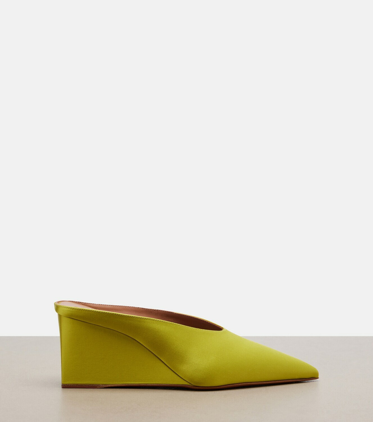 Alaïa Cube satin wedge mules ALAÏA