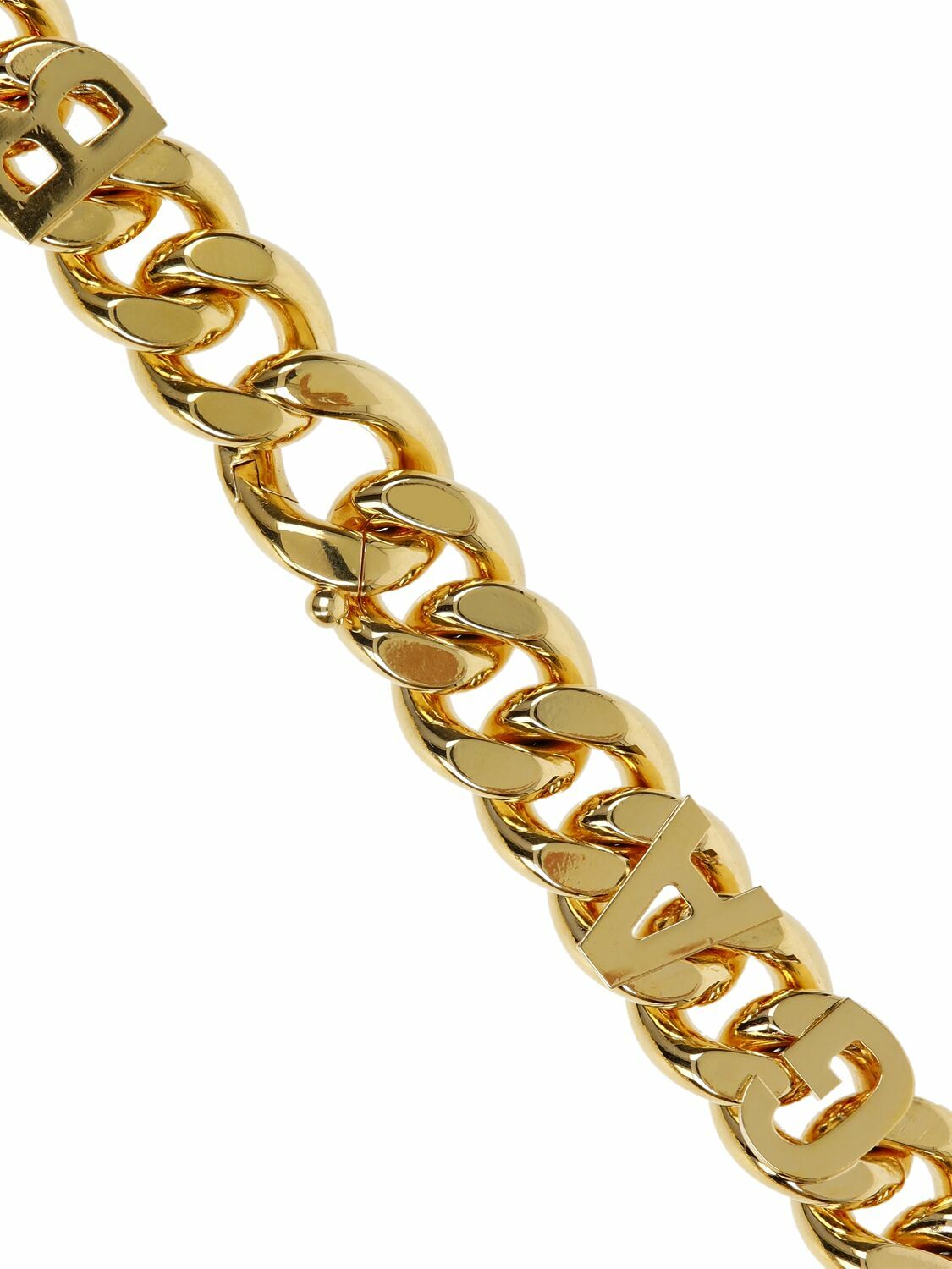 BALENCIAGA - Chain Logo Brass Necklace Balenciaga