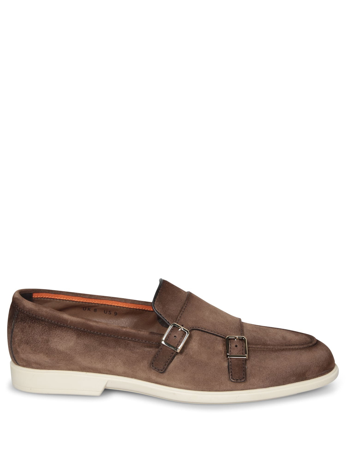 Santoni Brown Suede Monkstrap Santoni