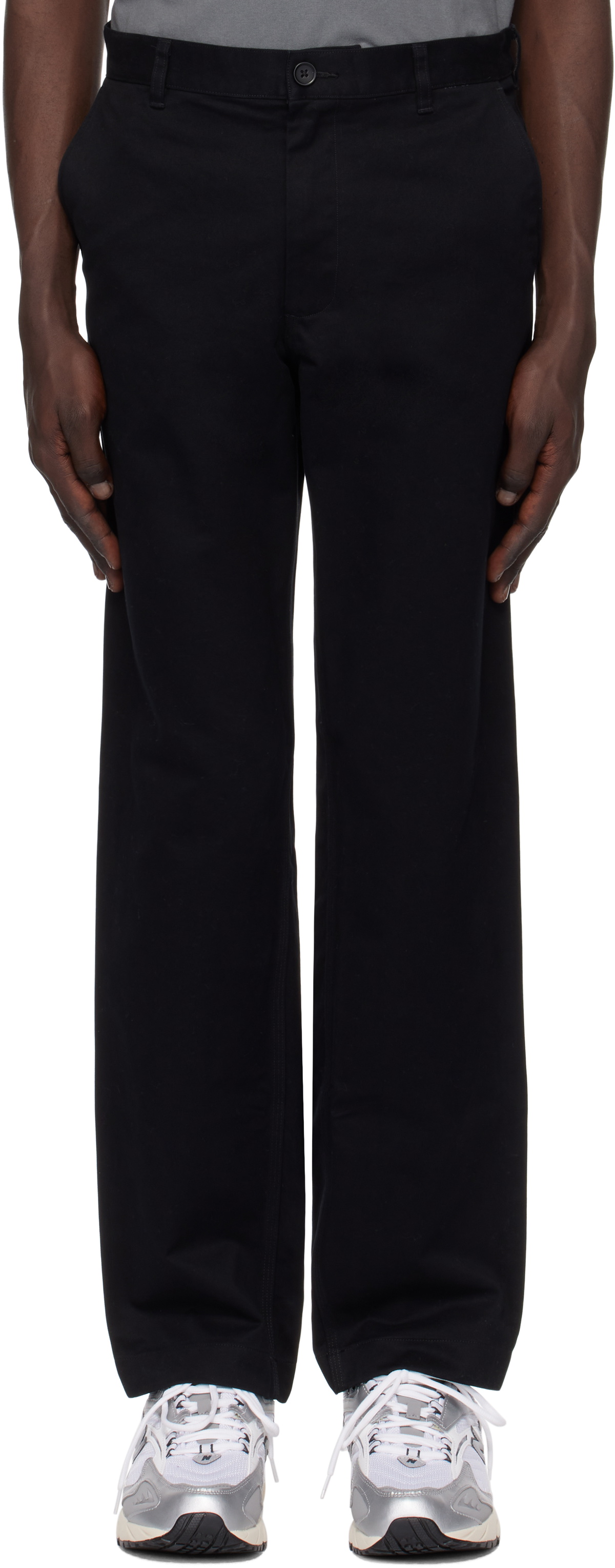 Reigning Champ Black Cotton Chino Ivy Trousers Reigning Champ