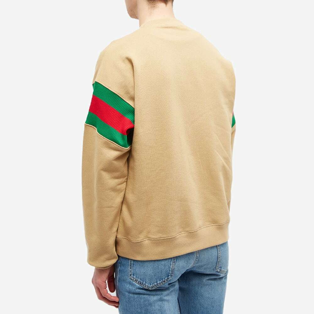 Gucci Men's GRG Sleeve Crew Neck Sweat in Camel Gucci