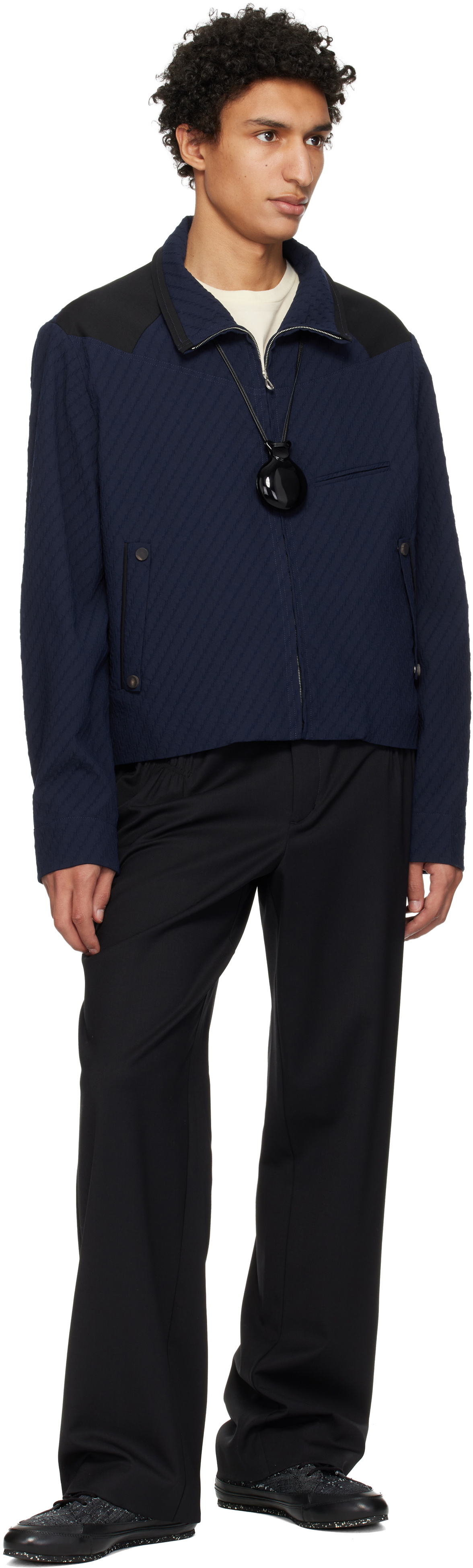 Kiko Kostadinov Navy Noro Jacket Kiko Kostadinov