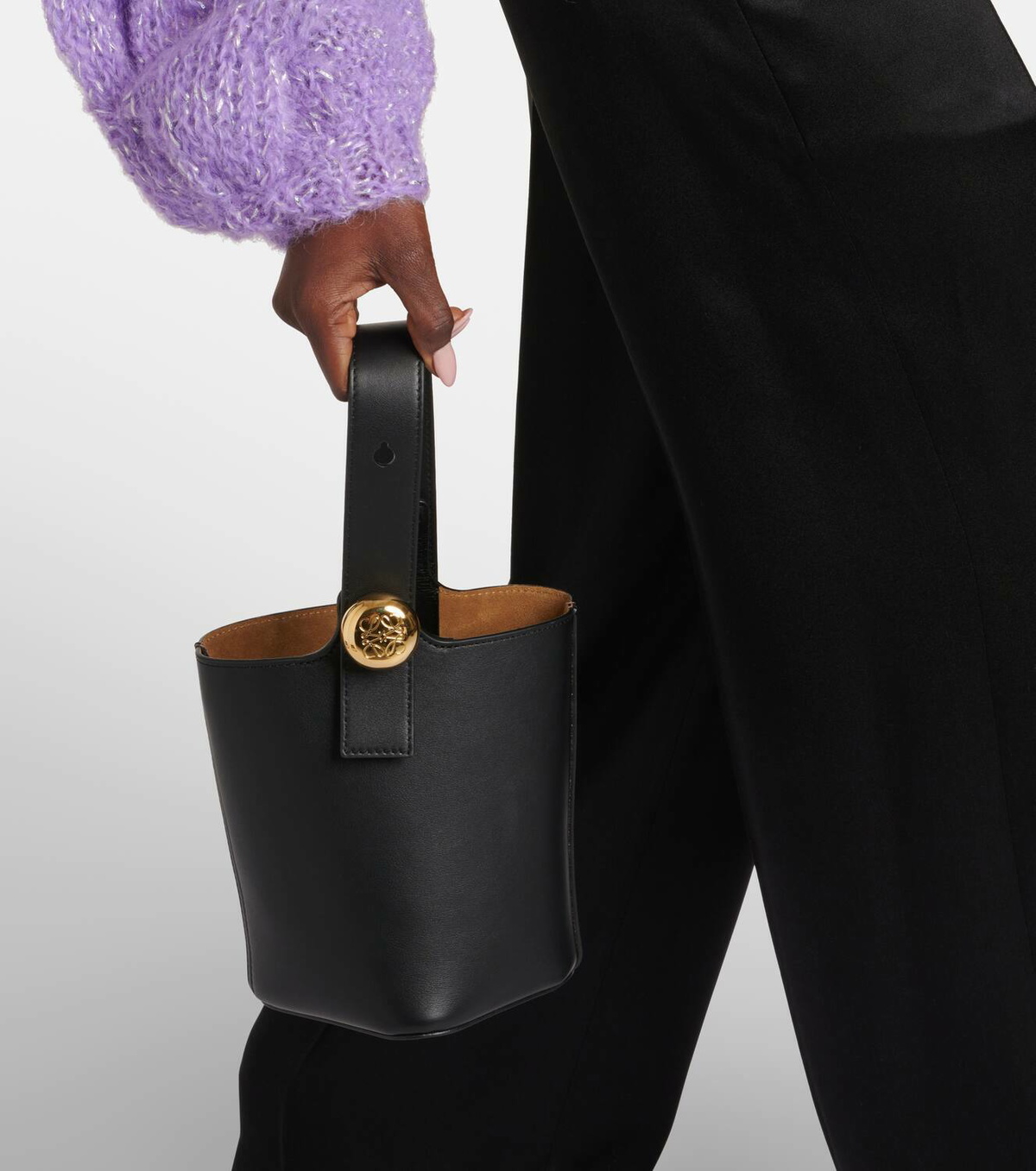 Loewe Pebble Mini leather bucket bag Loewe