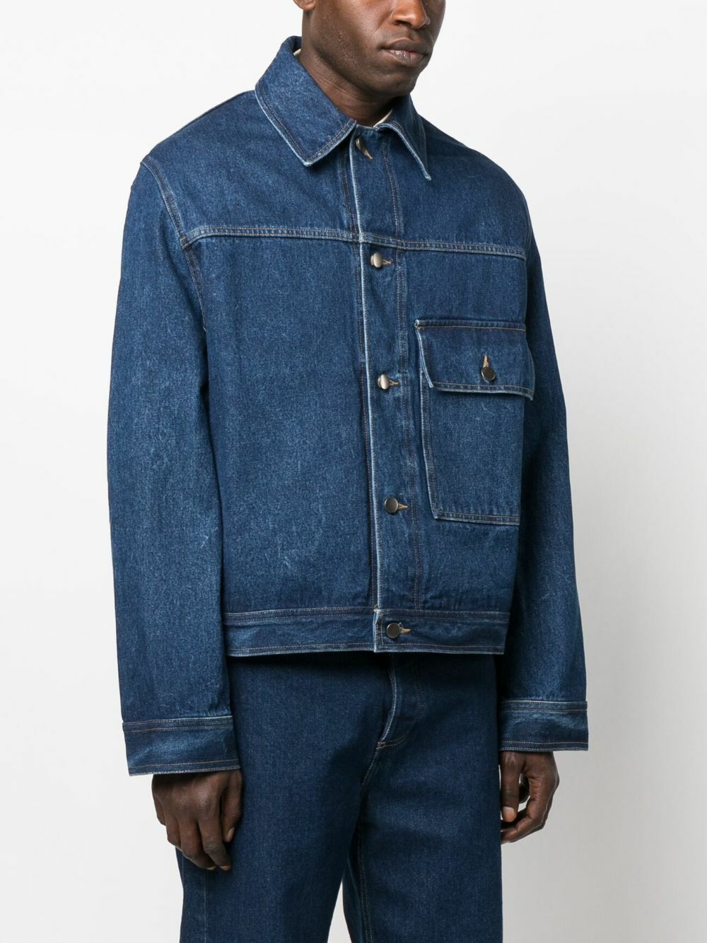 Studio Nicholson Blue Petar Denim Jacket Studio Nicholson